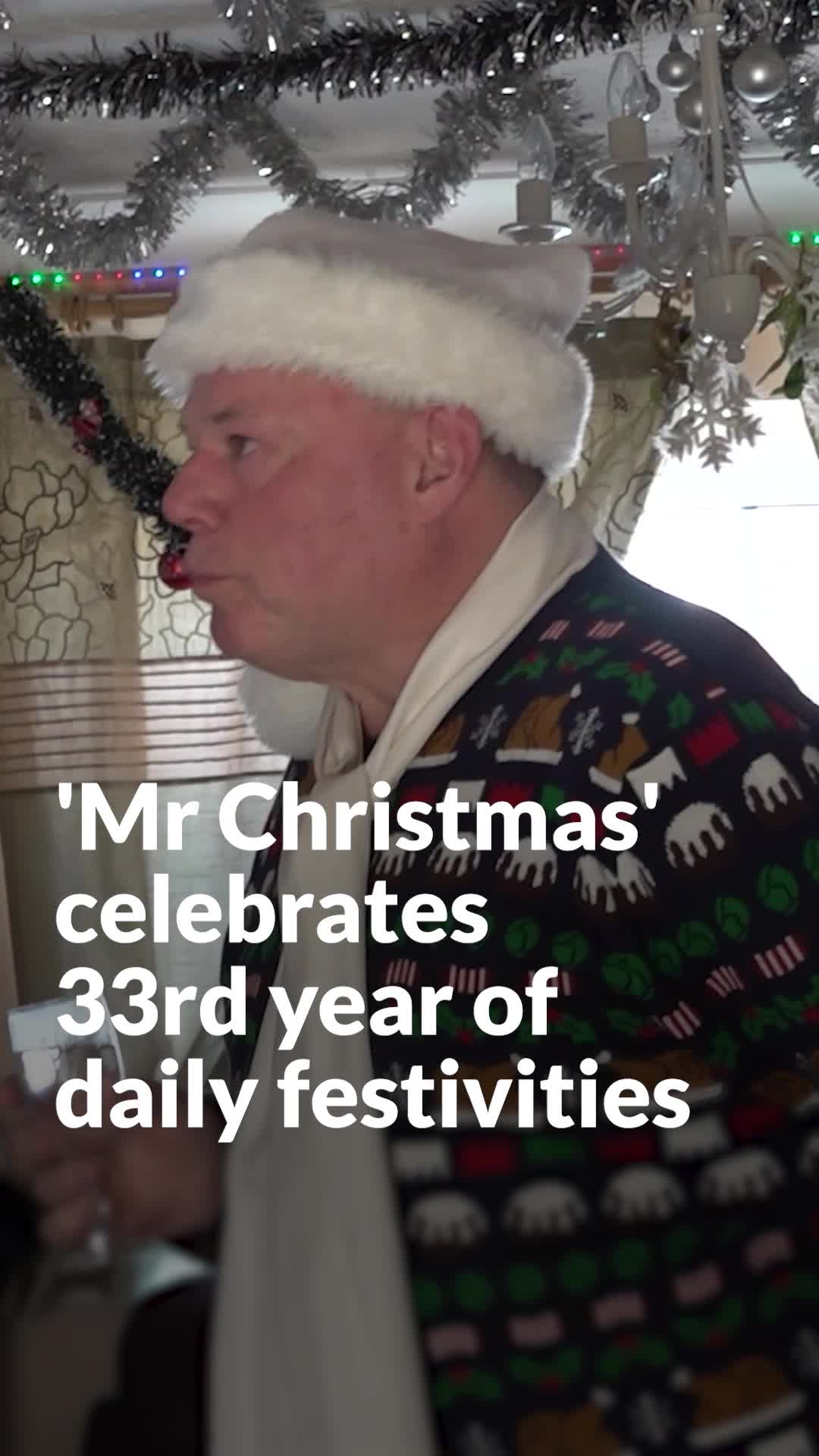 'Mr Christmas' celebrates 33rd year of daily festivities