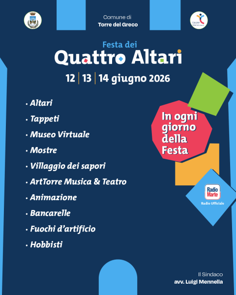 Quattro Altari 2026, Mennella: "Una festa per tutti i gusti, chi è ...