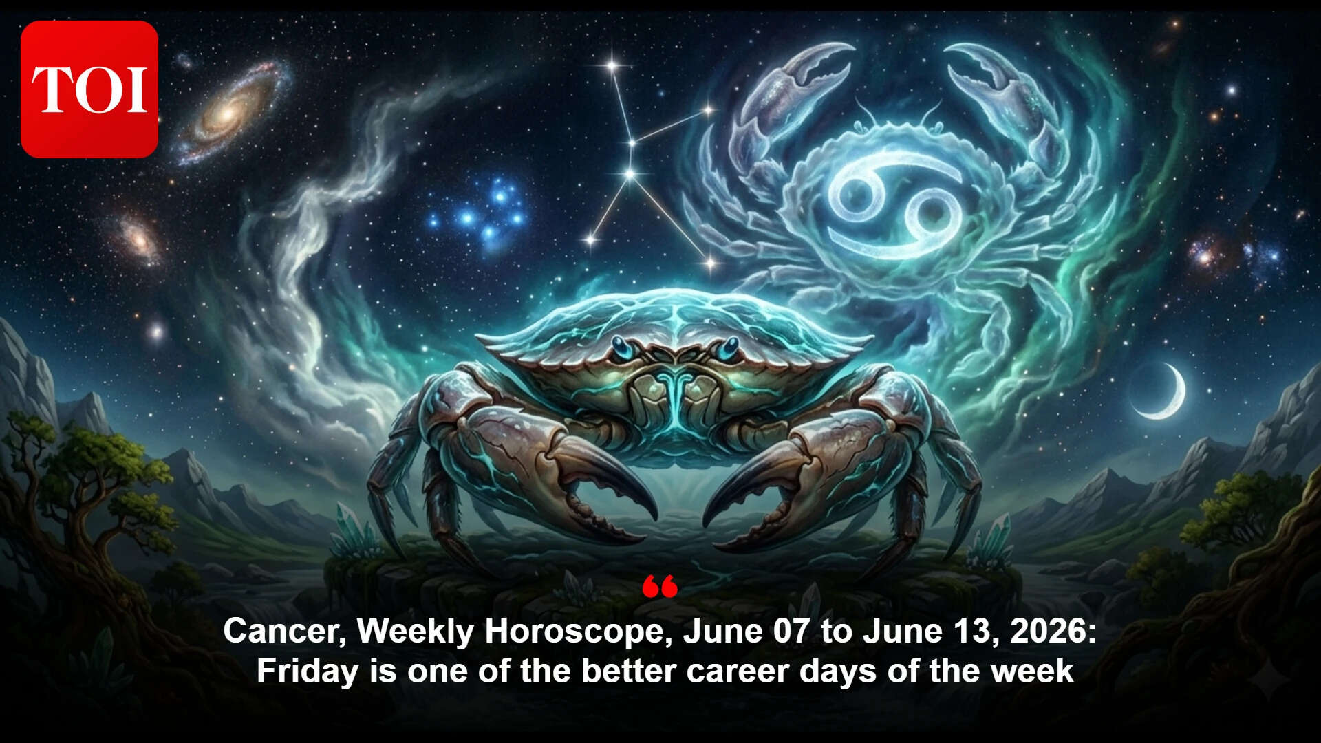 Cancer, weekly horoscope, June 07 to June 13, 2026: Friday is one of ...