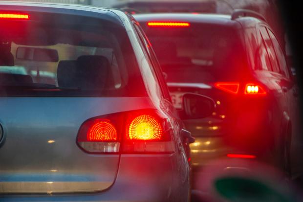 Road partially blocked