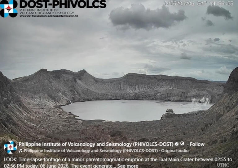 Third minor eruption this month recorded at Taal Volcano