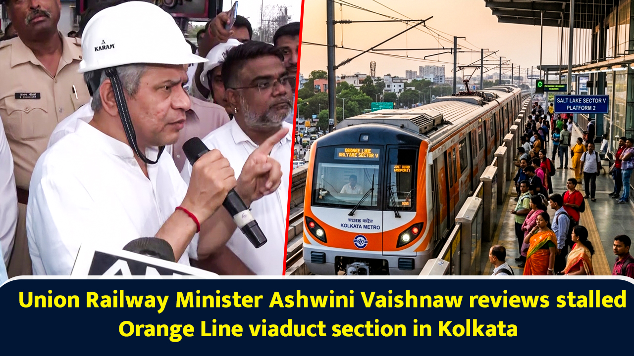 Union Railway Minister Ashwini Vaishnaw reviews stalled Orange Line ...