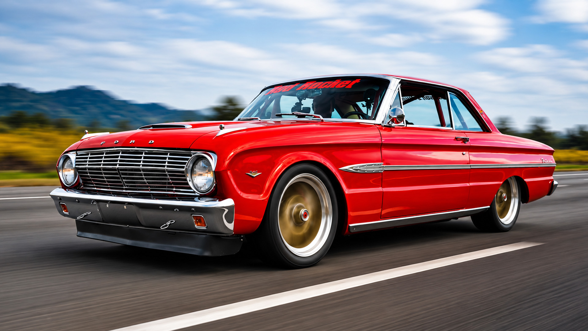 Classic Ford Falcon red rocket brings 550HP muscle power to public road