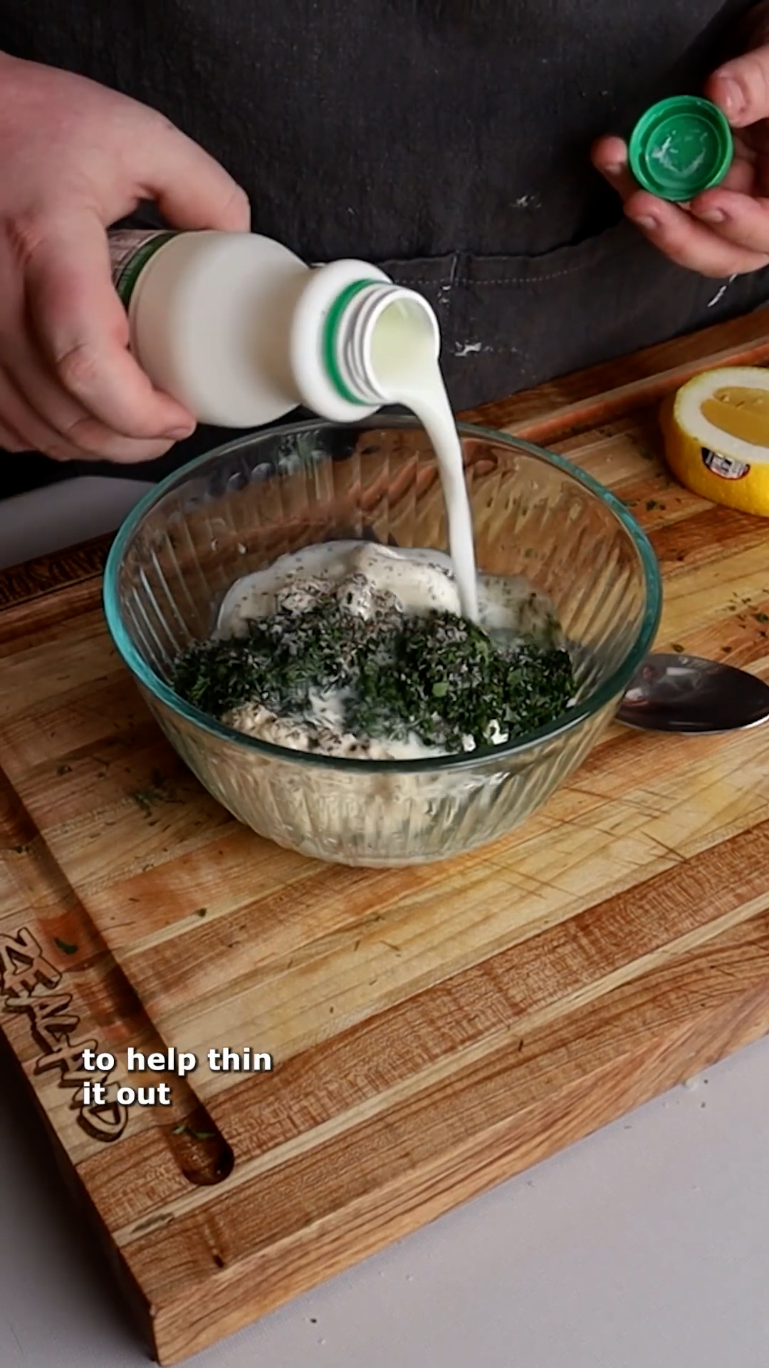 Creamy homemade ranch dressing with dill