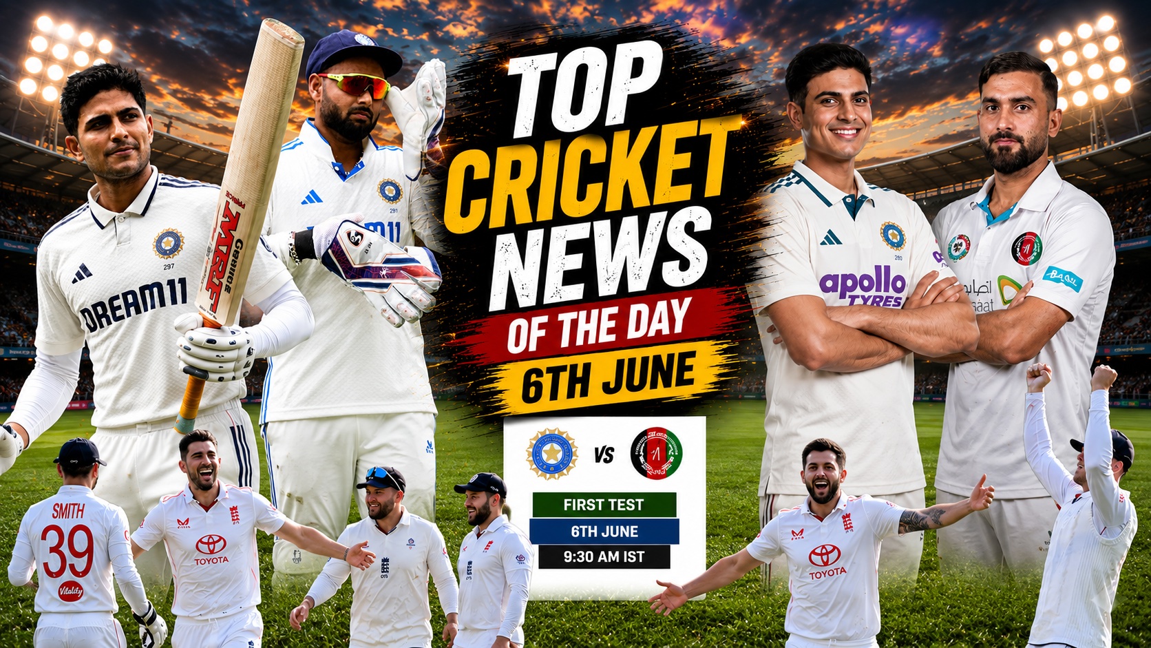 Top cricket news of the day: India vs Afghanistan test starts | Pant ...