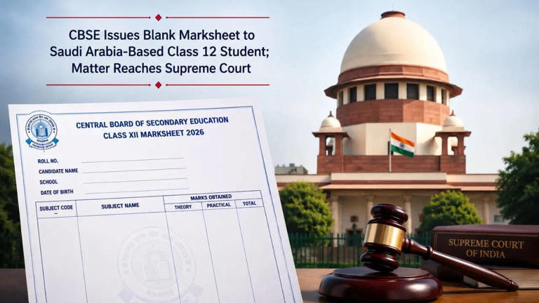 CBSE issues blank marksheet to Saudi Arabia-based class 12 student ...