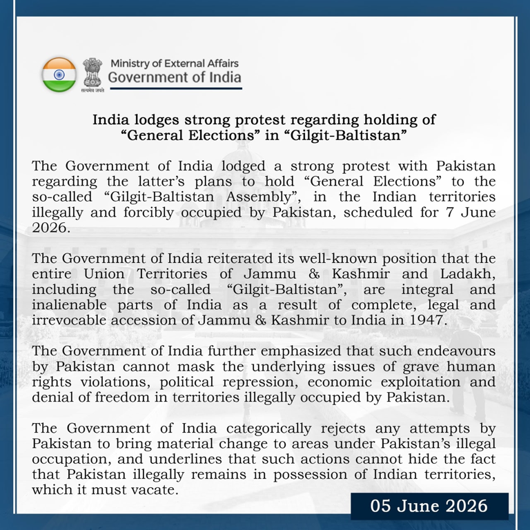 Gilgit-Baltistan Assembly elections: India calls polls illegal, demands ...