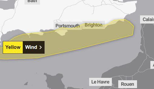 Yellow weather warning issued with strong winds expected to cause ...