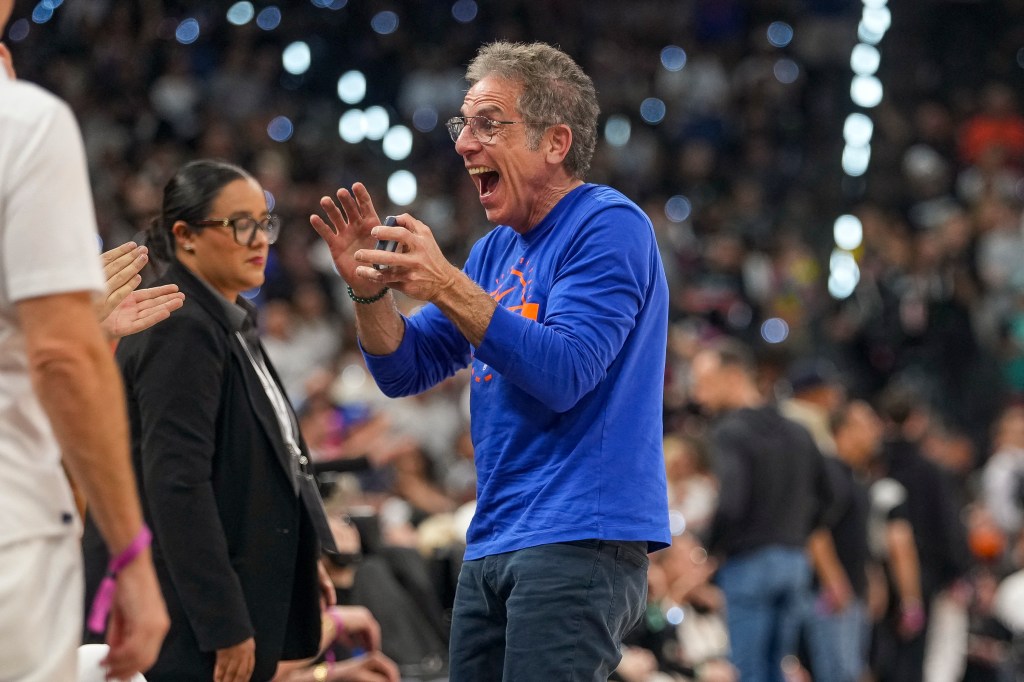 Timothee Chalamet, Ben Stiller have joyous embrace as Knicks survive Game 2