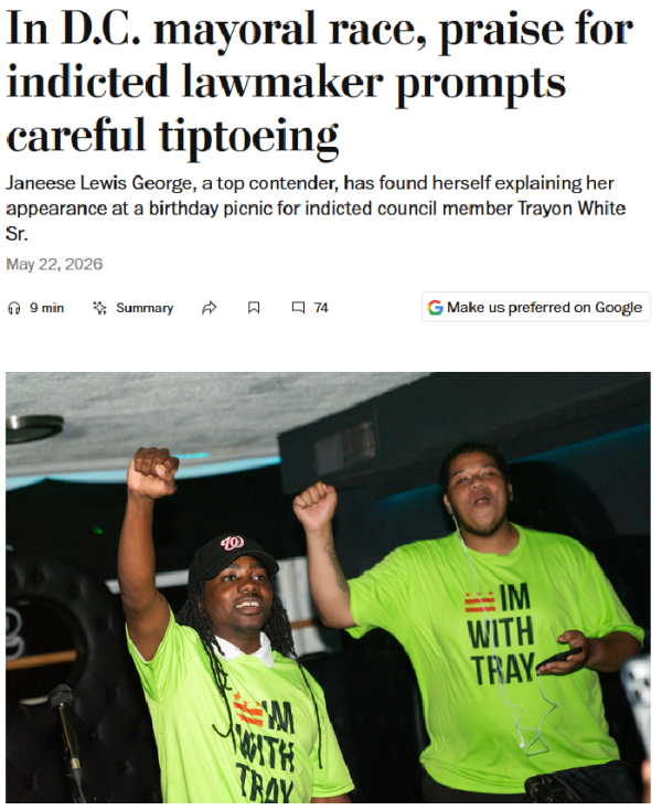WaPo tries old tricks to smear DC’s DSA-backed mayoral candidate