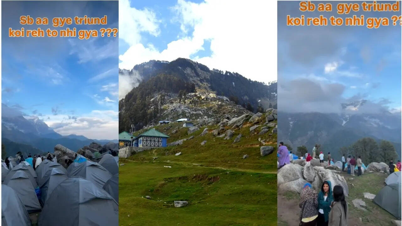 "Sab aa gaye Triund, koi reh toh nahi gaya?" A video from the hills ...