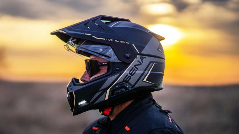 Sena built an adventure motorcycle helmet with comms. It also has ...