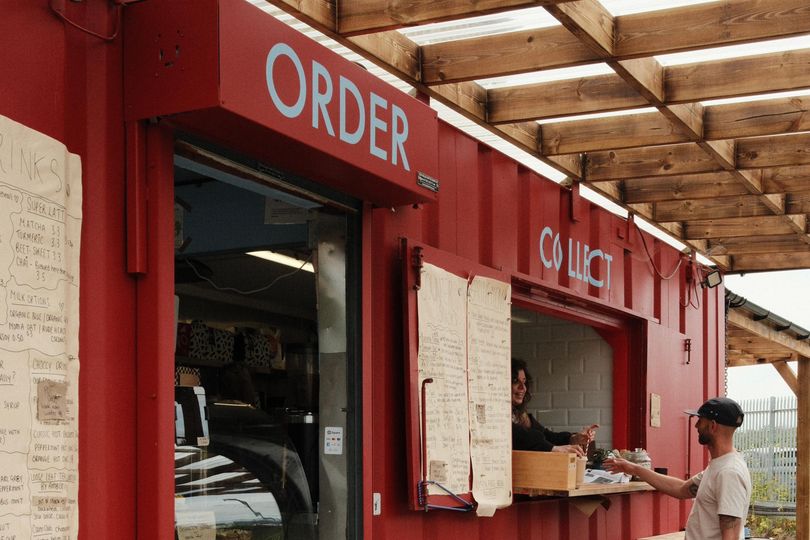 The quirky cafe in shipping container with stunning seafront views