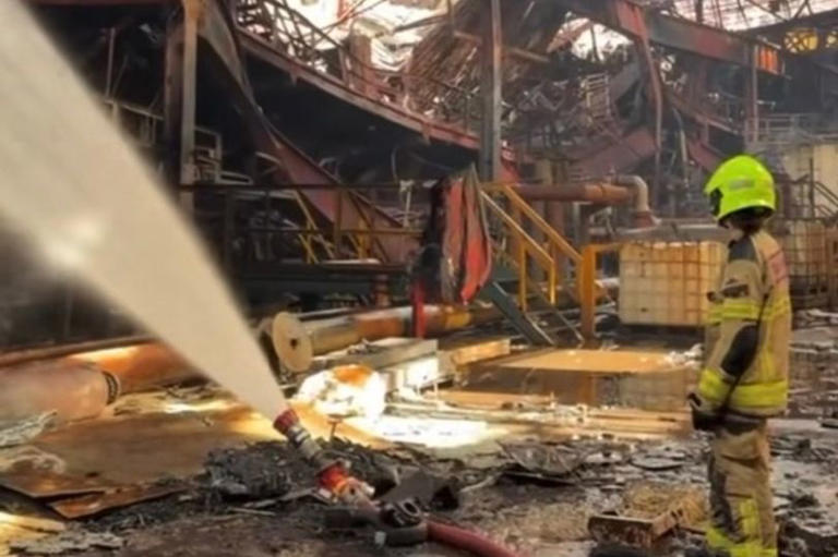 Tata Steel fire latest as first images inside wrecked building show ...
