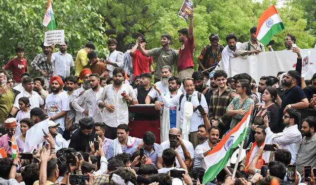 Youth-led protests erupt in Delhi against allegations of anti-national ...