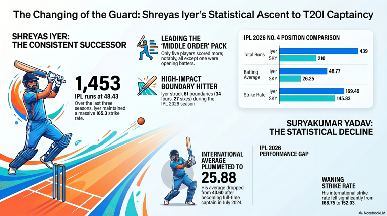 Data check: How Shreyas Iyer's consistency and Suryakumar Yadav's poor ...