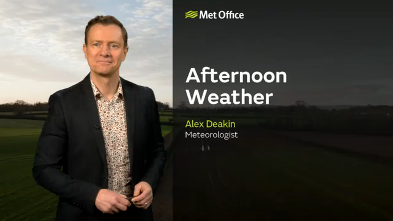 Met Office Friday afternoon weather forecast 06/03/2026