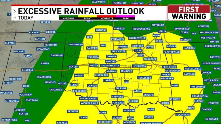 Heavy rainfall leads to flooding risks across Oklahoma