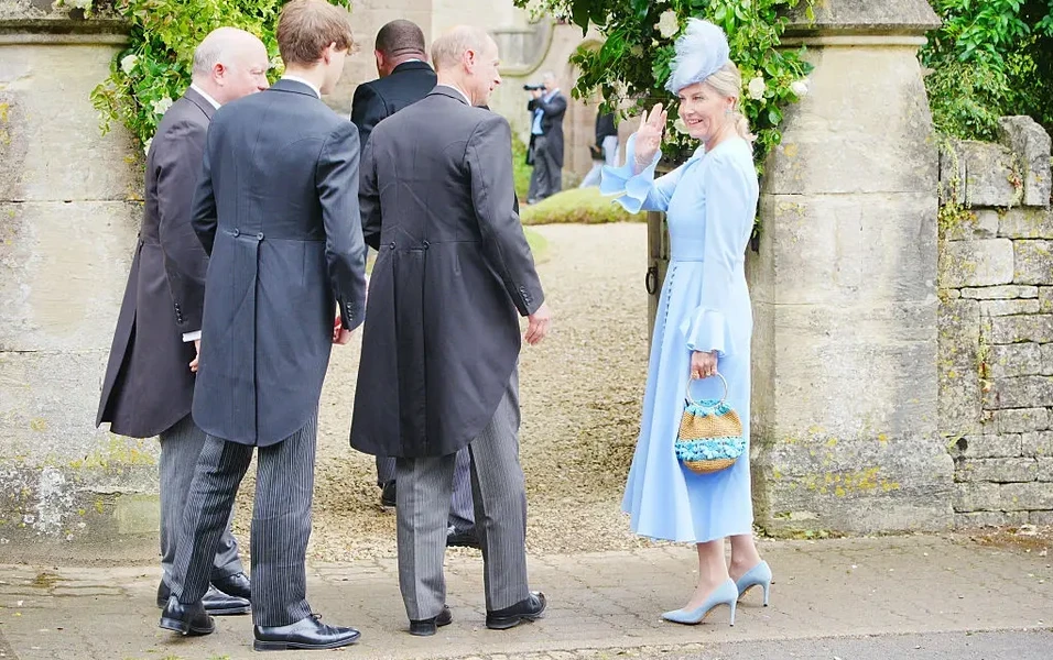 Duchess Sophie rewears pastel Beulah dress at royal wedding