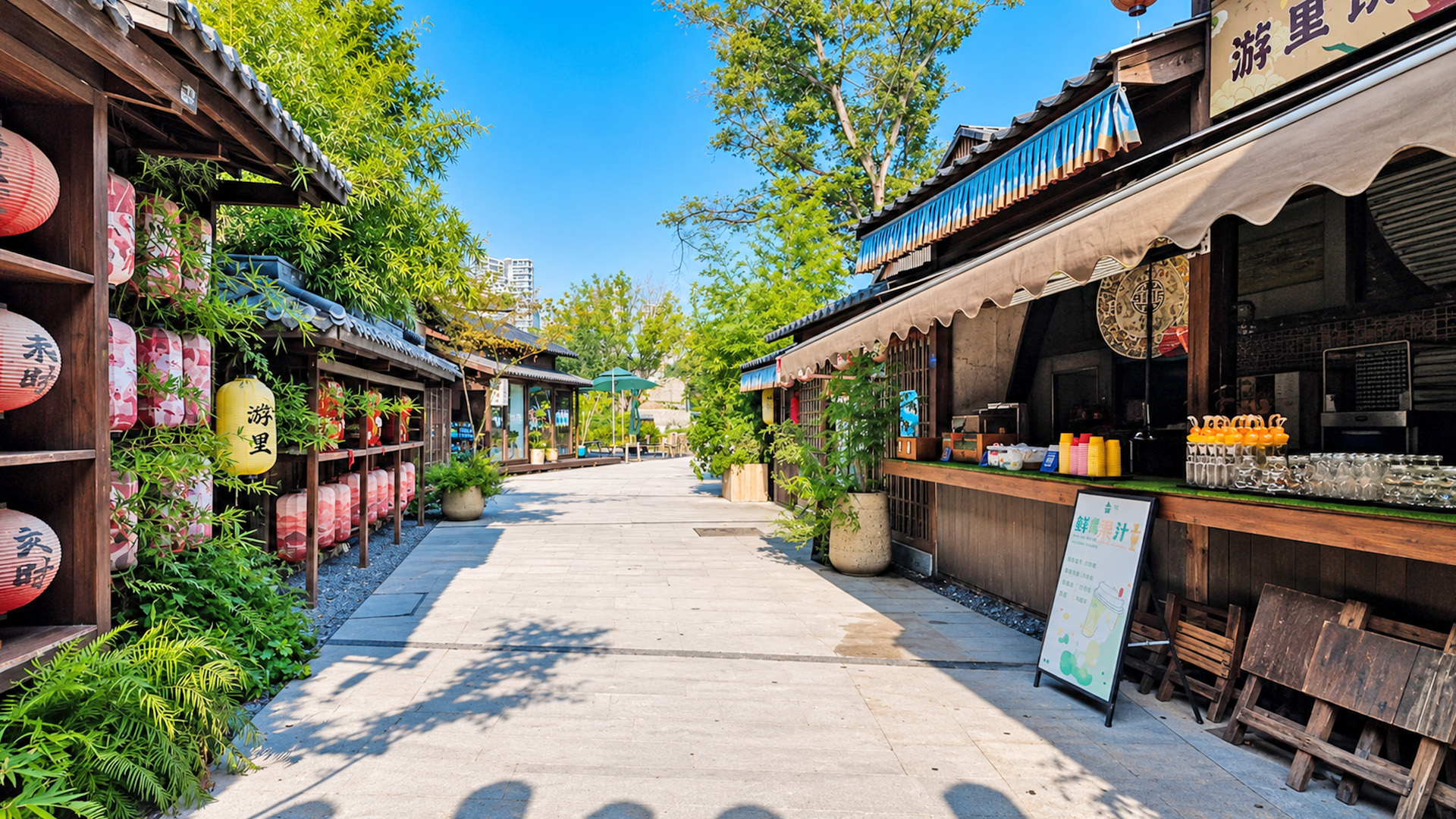 A quiet shopping street hidden inside China’s wealthy garden community