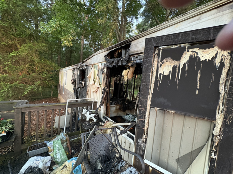 PHOTOS: Two displace, firefighter injured after mobile home fire in ...