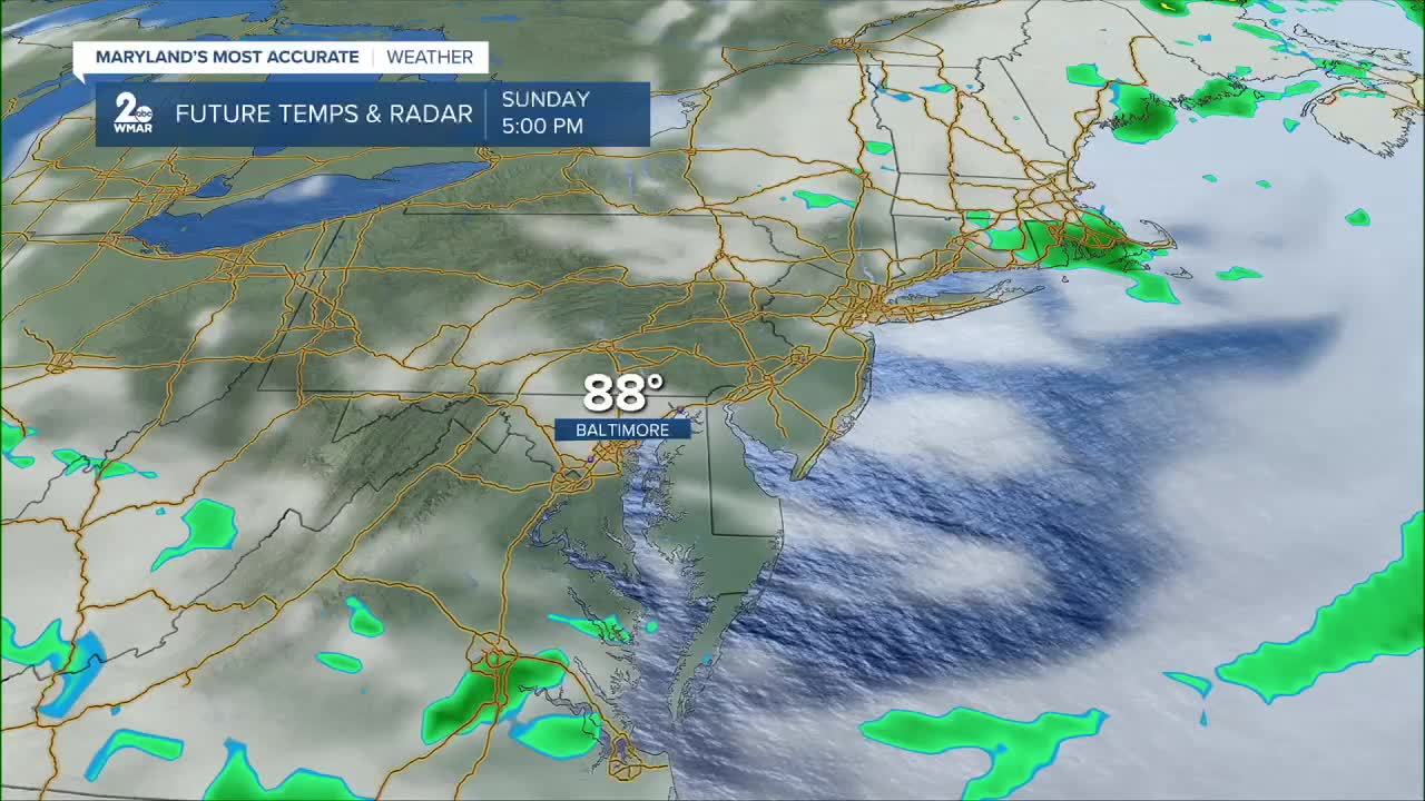 Sunny portions for Sunday