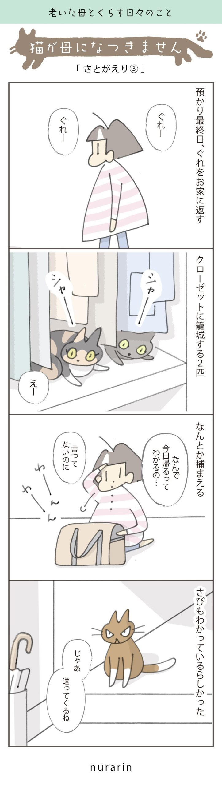 猫が母になつきません 第496話「さとがえり（3）」