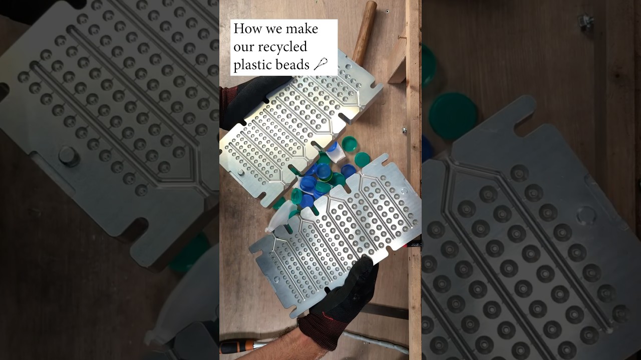I made beautiful beads from recycled plastic