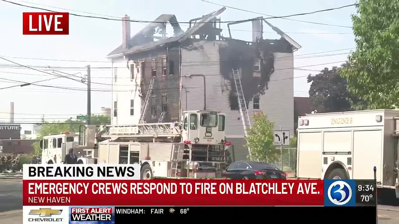 11 people displaced after fire tears through New Haven multi-family home