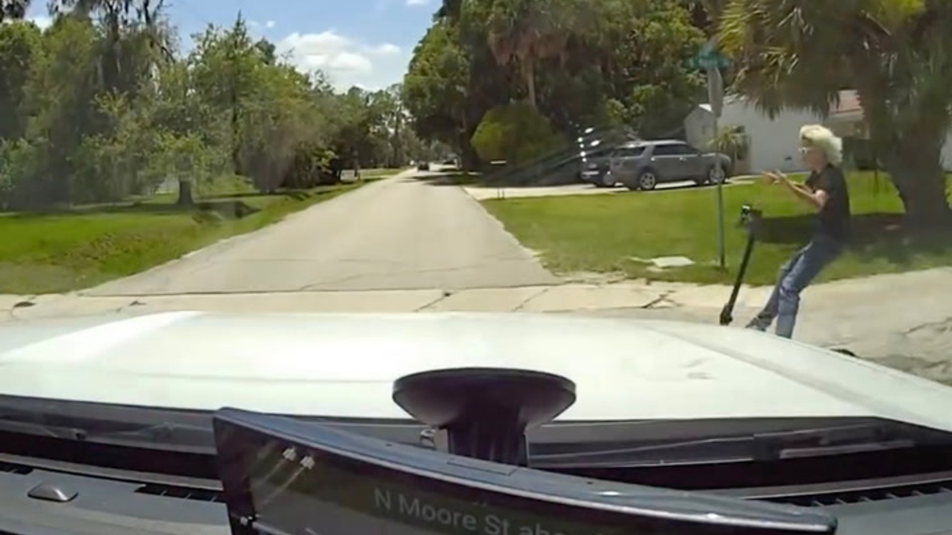 Teen electric scooter rider collides with police vehicle after running ...