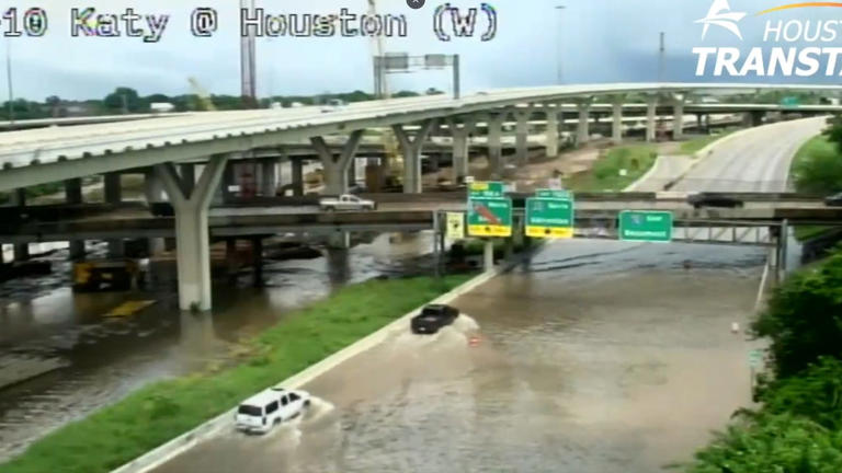 High water slows down Katy Freeway traffic