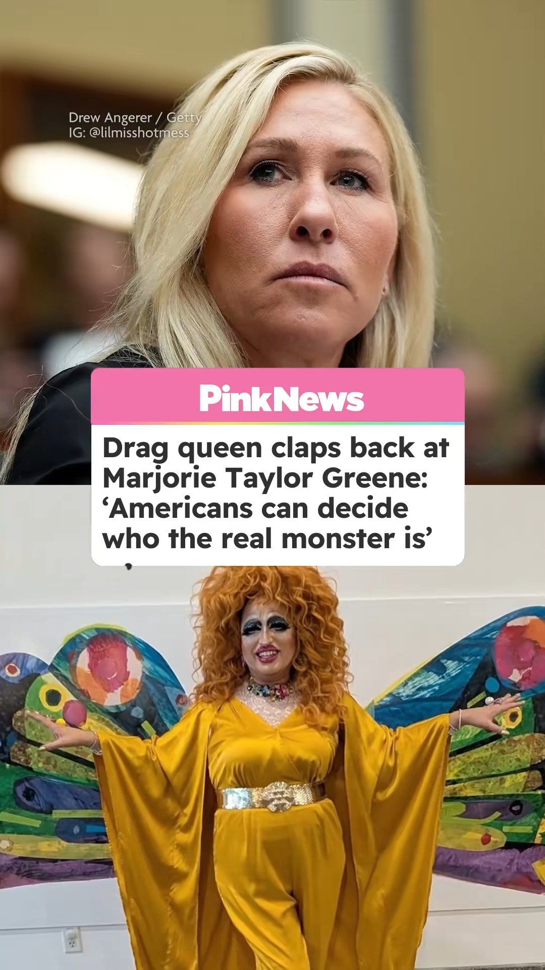 Drag queen Lil Miss Hot Mess fires back at Marjorie Taylor Greene over ...