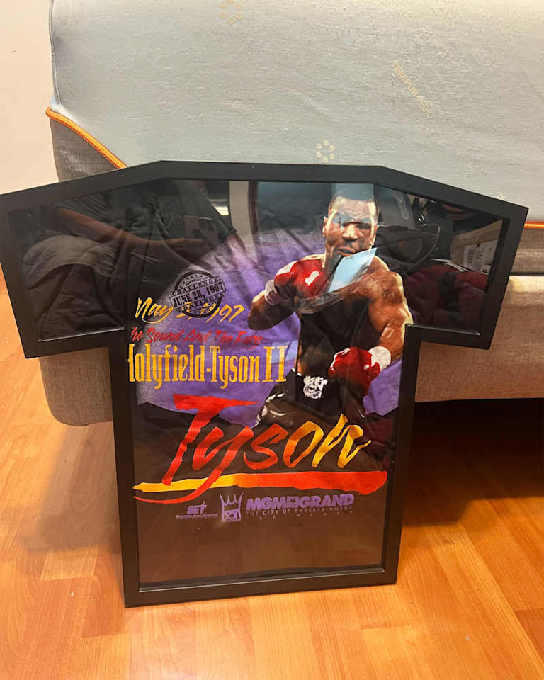 My dad actually liked his Father's Day gift: a T-shirt frame display