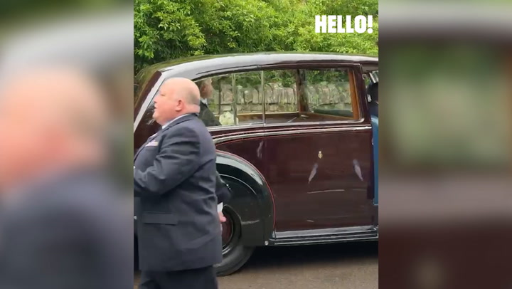 Watch: Peter Phillips' bride Harriet Sperling looks striking as she ...