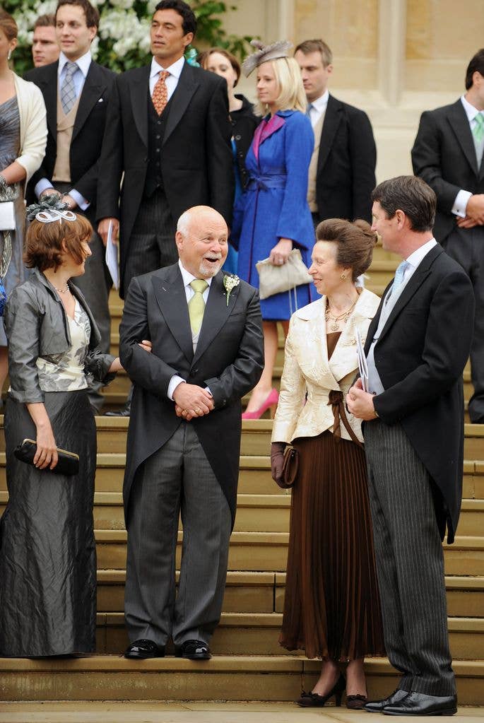 Princess Anne radiates joy in vintage yellow for son Peter Phillips’s ...