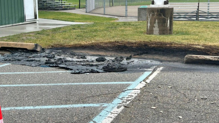 Officials seek info after Coopersville park porta-potties destroyed in fire