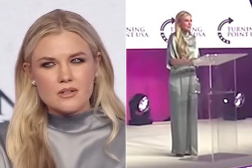 Erika Kirk has speech interrupted as heckler claims she 'protects ...