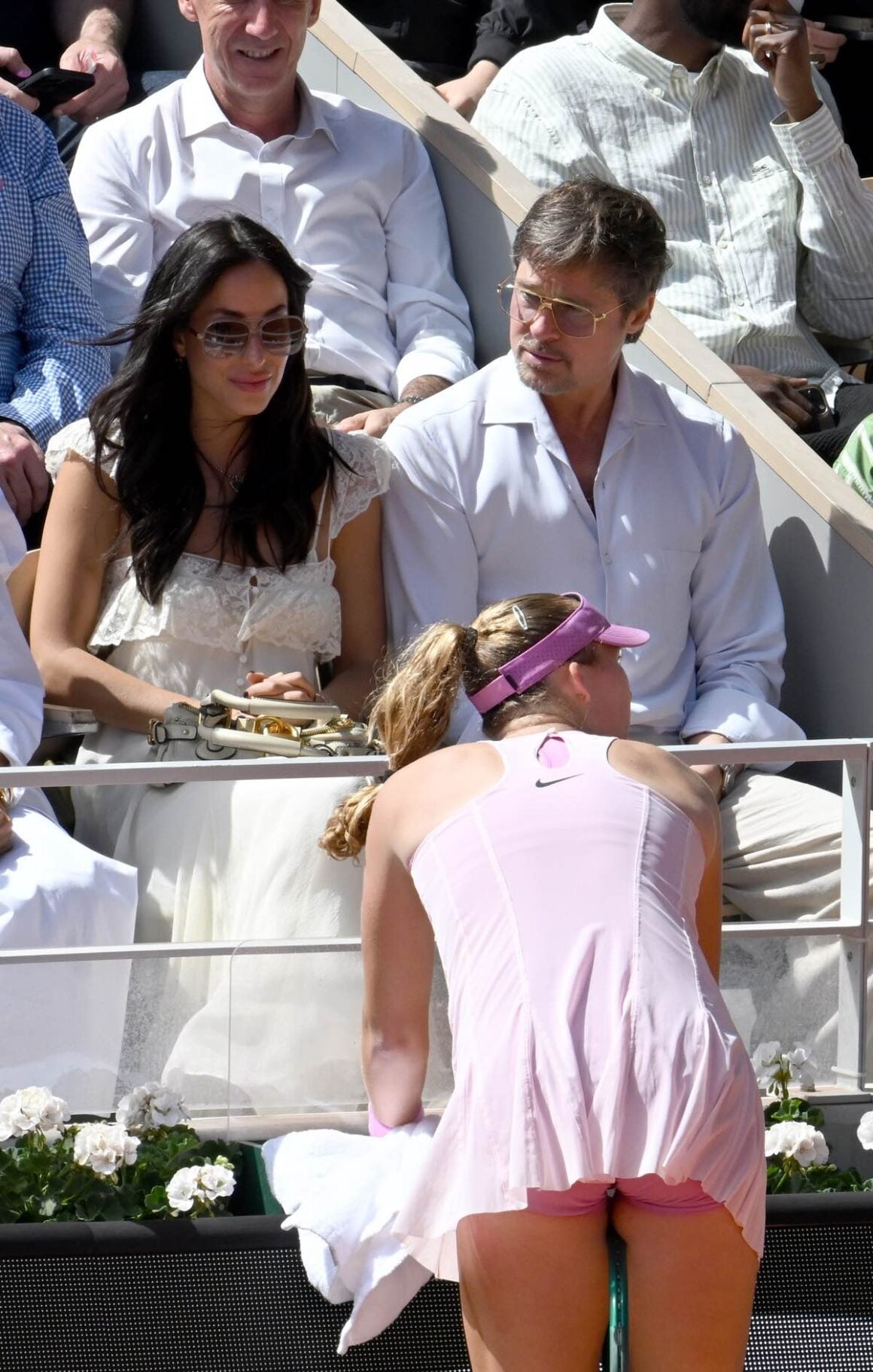 Brad Pitt and Ines de Ramon attend 2026 French Open women’s finals as ...