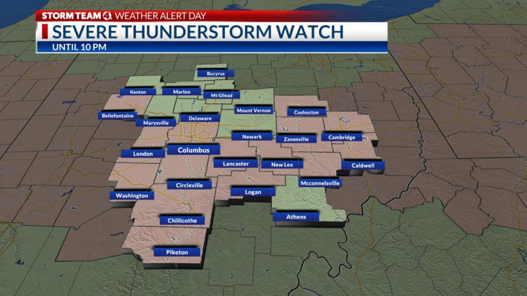Columbus weather: Strong storms with heavy rain, hail