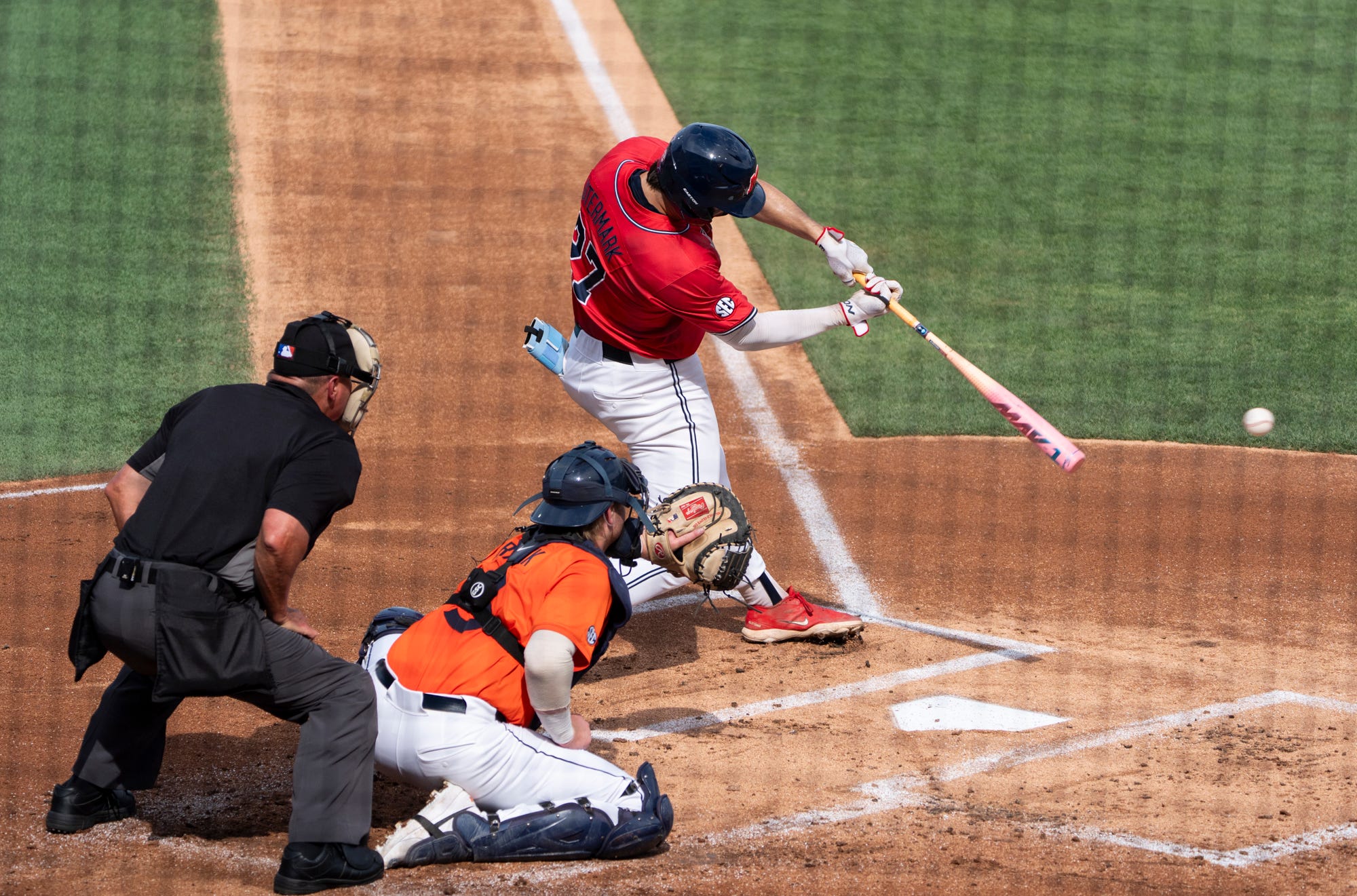 Why Ole Miss home run king Judd Utermark is using pink bat in College ...