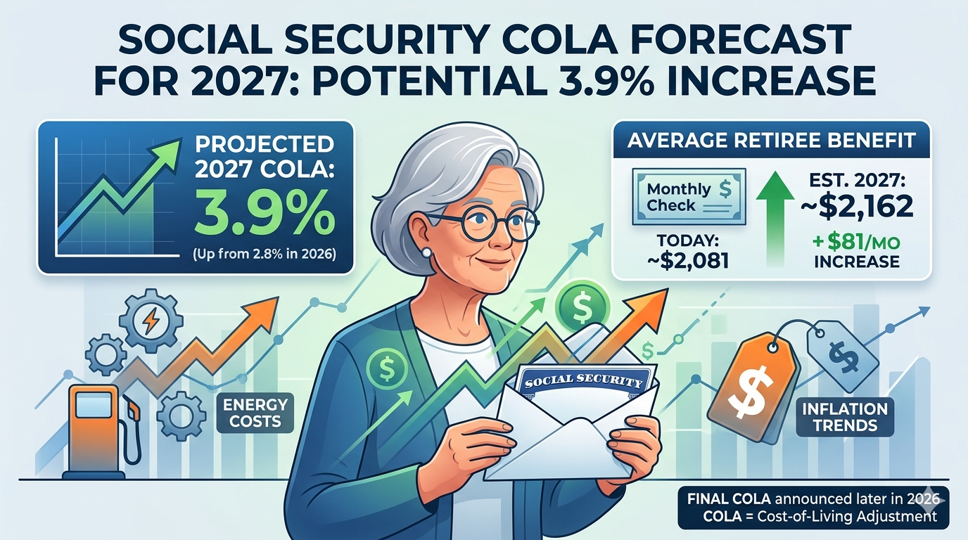 Social Security checks could increase in 2027 as new COLA forecast ...