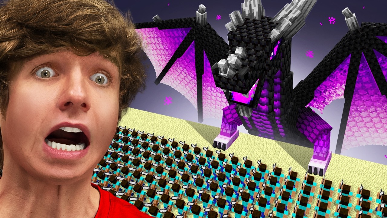 1000 players vs titan ender dragon!