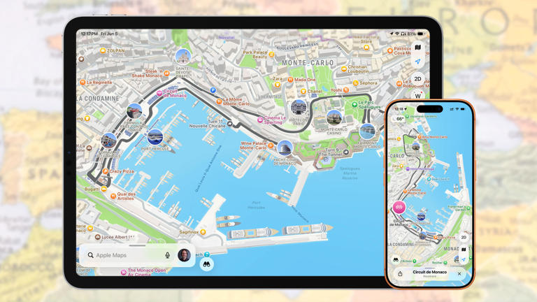 Apple brings back its enhanced maps features for F1 Monaco Grand Prix