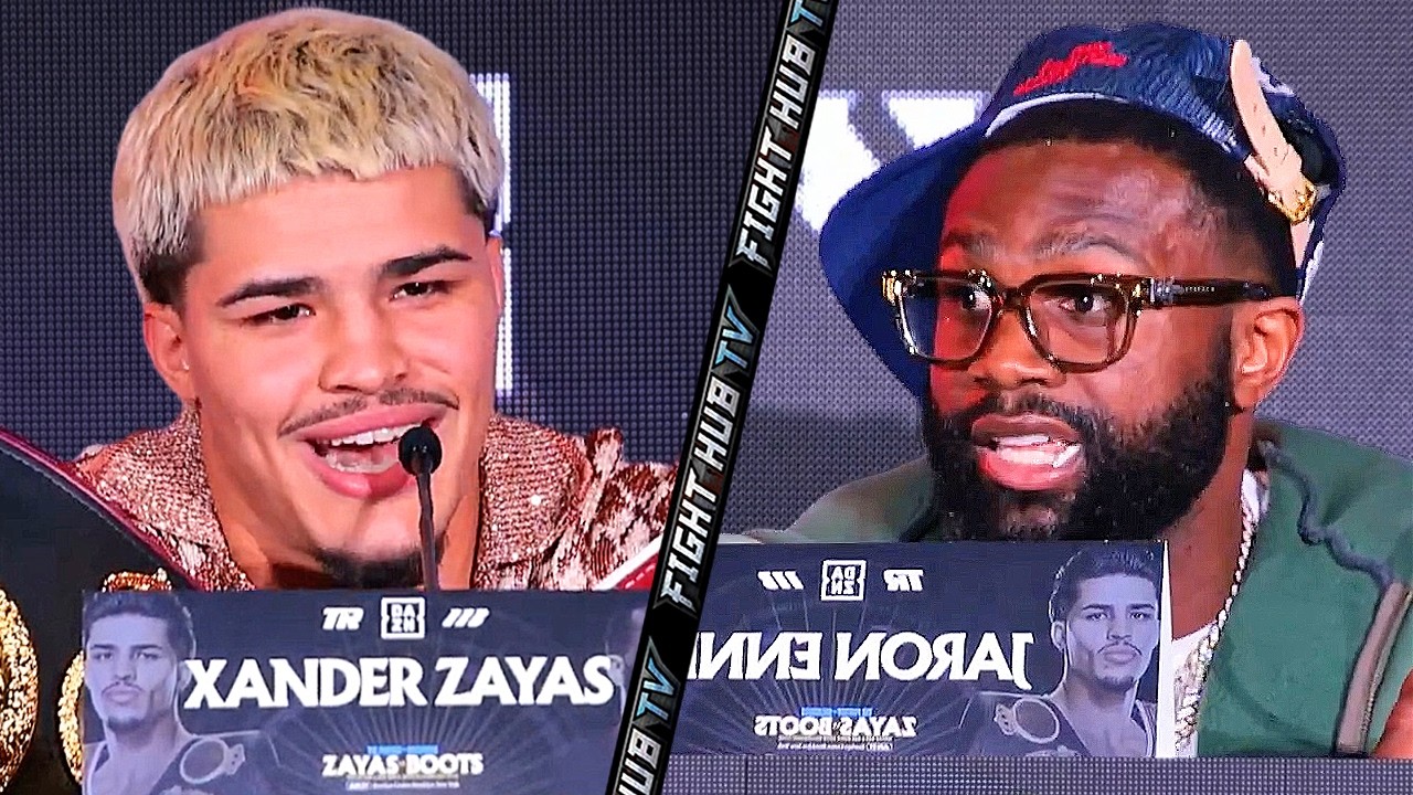 Xander Zayas and Jaron Ennis face off in heated press conference video
