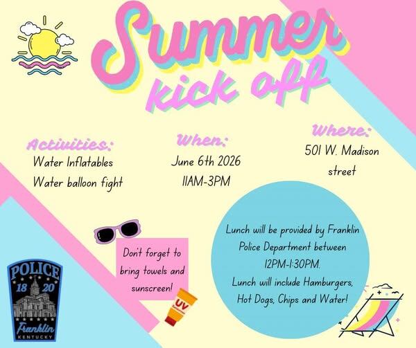 Franklin Police Department starting summer with a splash