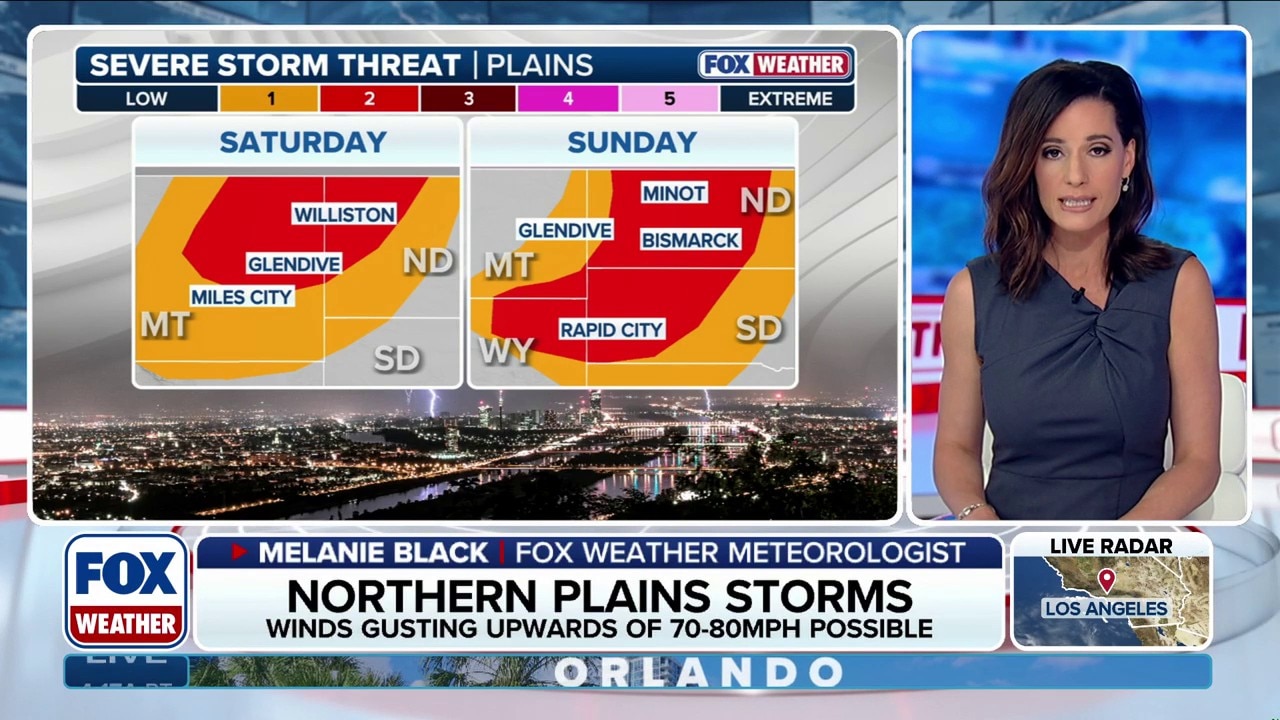 Rounds of severe storms target Northern Plains through the weekend