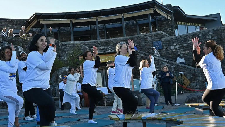 India consulate hosts Table Mountain yoga event to promote wellness and ...