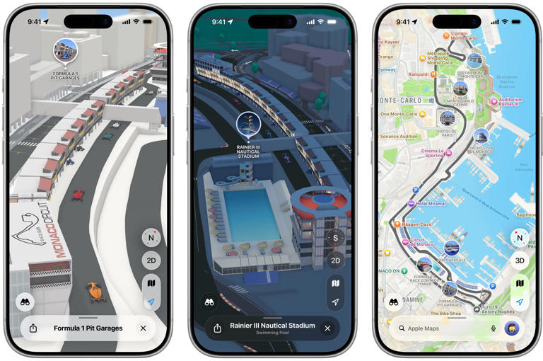 Apple brings back its enhanced maps features for F1 Monaco Grand Prix