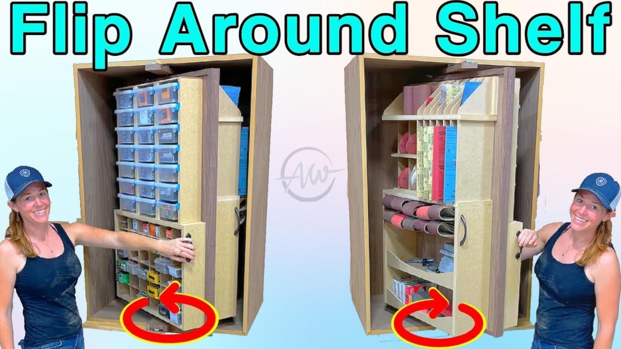 How to build a rotating storage shelf system
