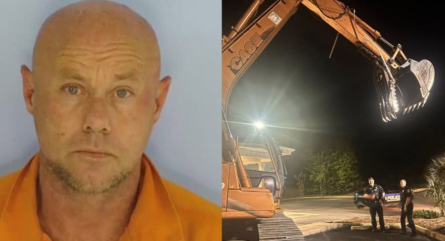 Florida man gets jail time after using stolen excavator in failed bank ...